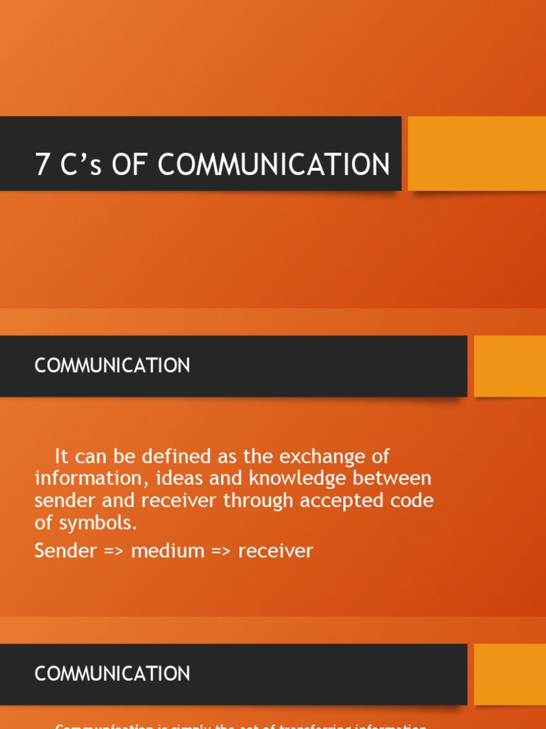 7 C's OF COMMUNICATION | PDF | Communication | Employment