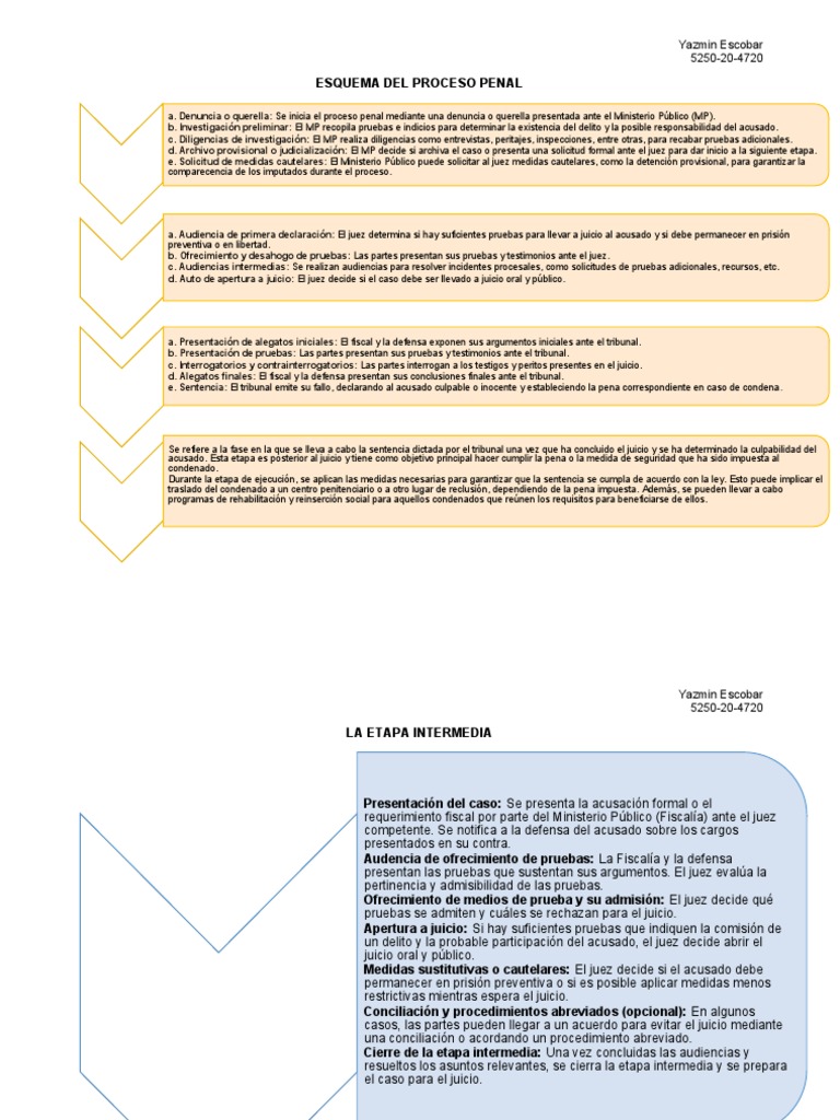 Esquemas Del Proceso Penal | PDF | Sentencia (ley) | Queja