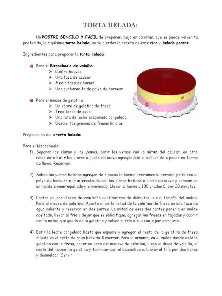 Torta Helada | PDF