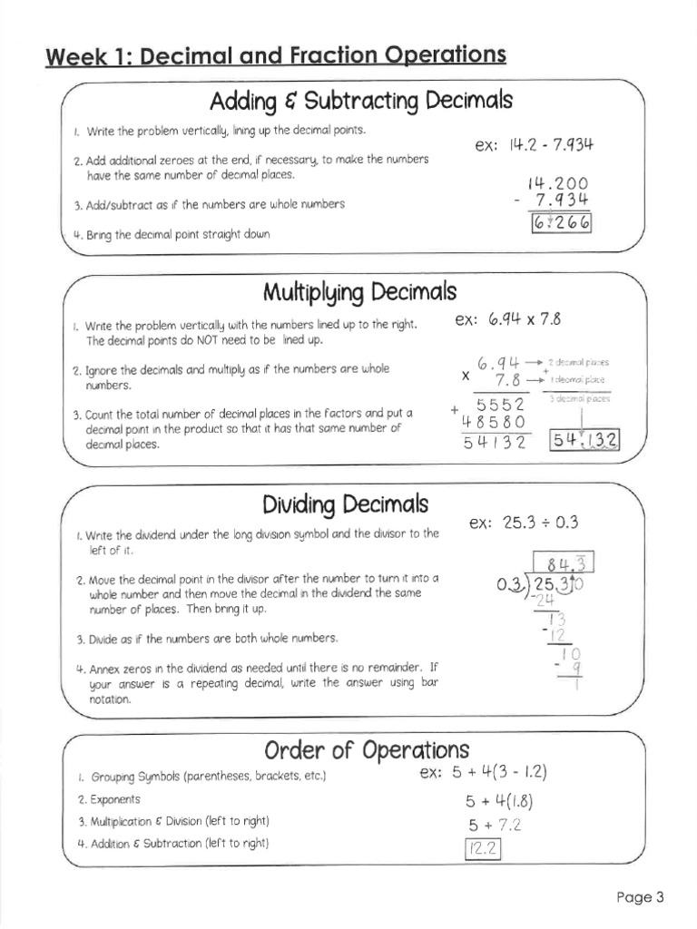 6thgrade Summer Math | PDF
