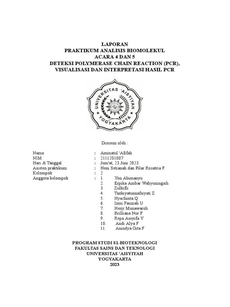 Deteksi Dan Visualisasi PCR | PDF