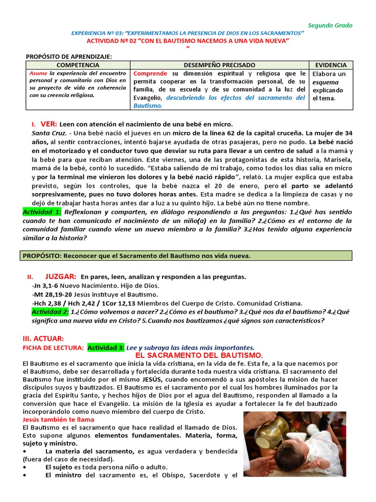 Act 2 El Bautismo - 2do | PDF