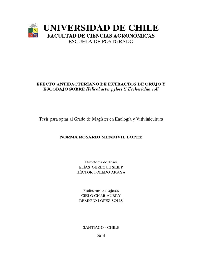 Efecto Antibacteriano de Extractos de Orujo y Escobajo Sobre ...