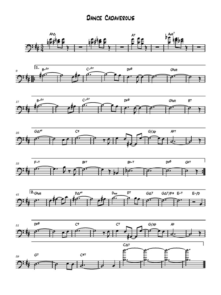 Dance Cadaverous Bass | PDF