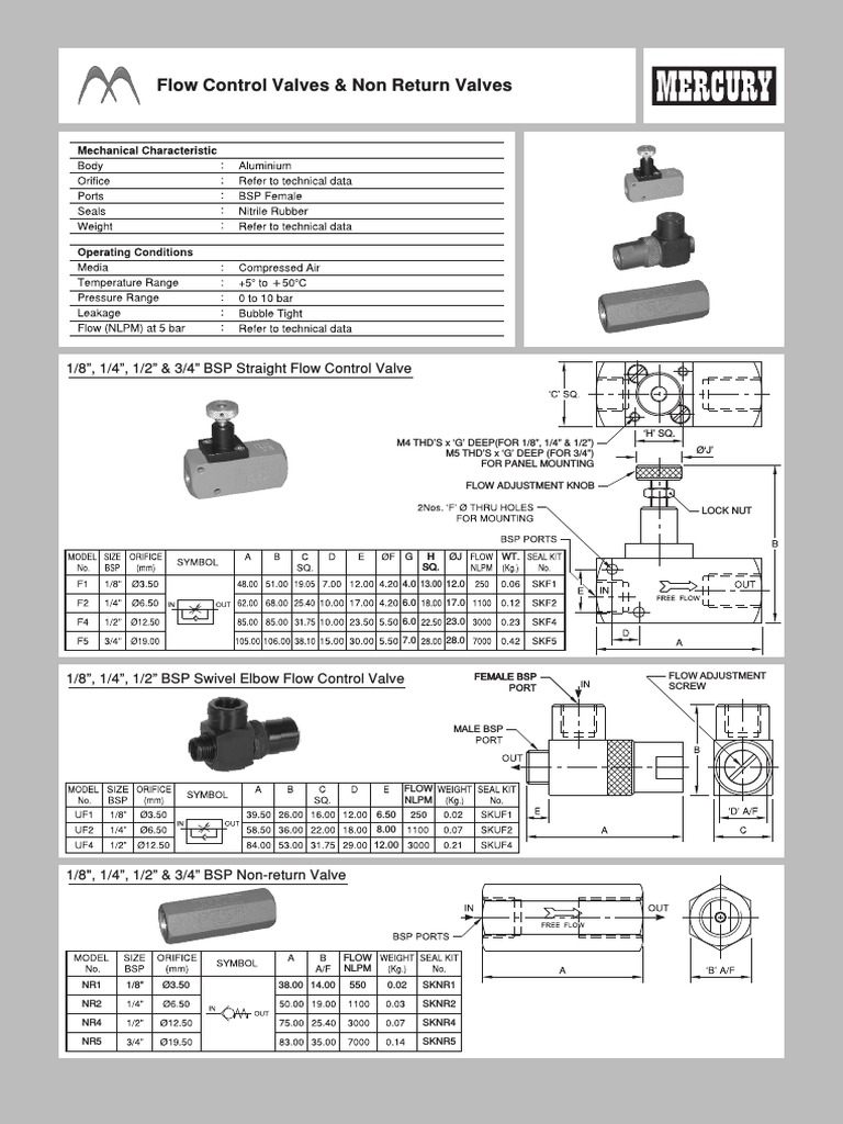 FLOW-CONTROL-NON-RETURN-VALVES-DATA-SHEET | PDF