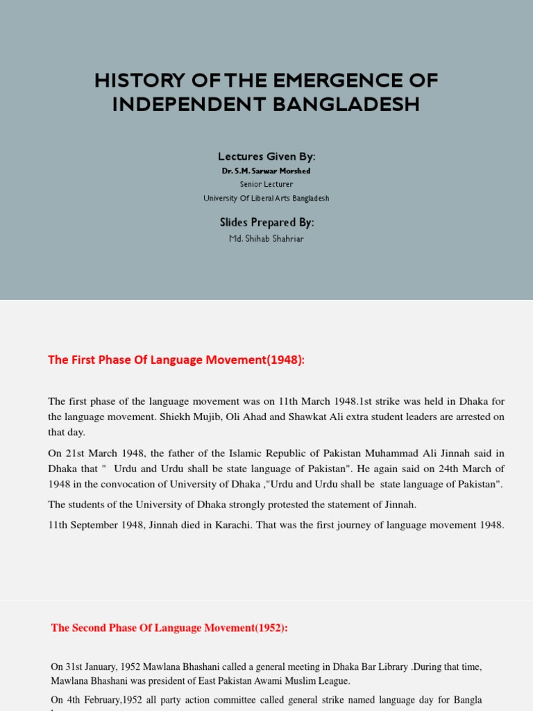 Language Movement | PDF | Pakistan | Partition Of India