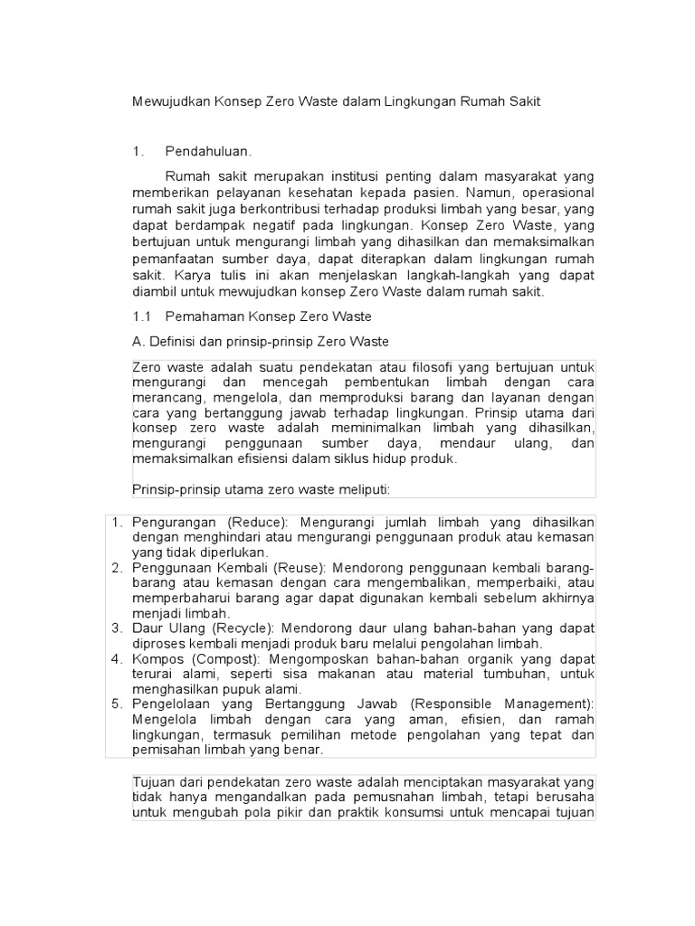Konsep Zero Waste | PDF | Pengembangan Diri