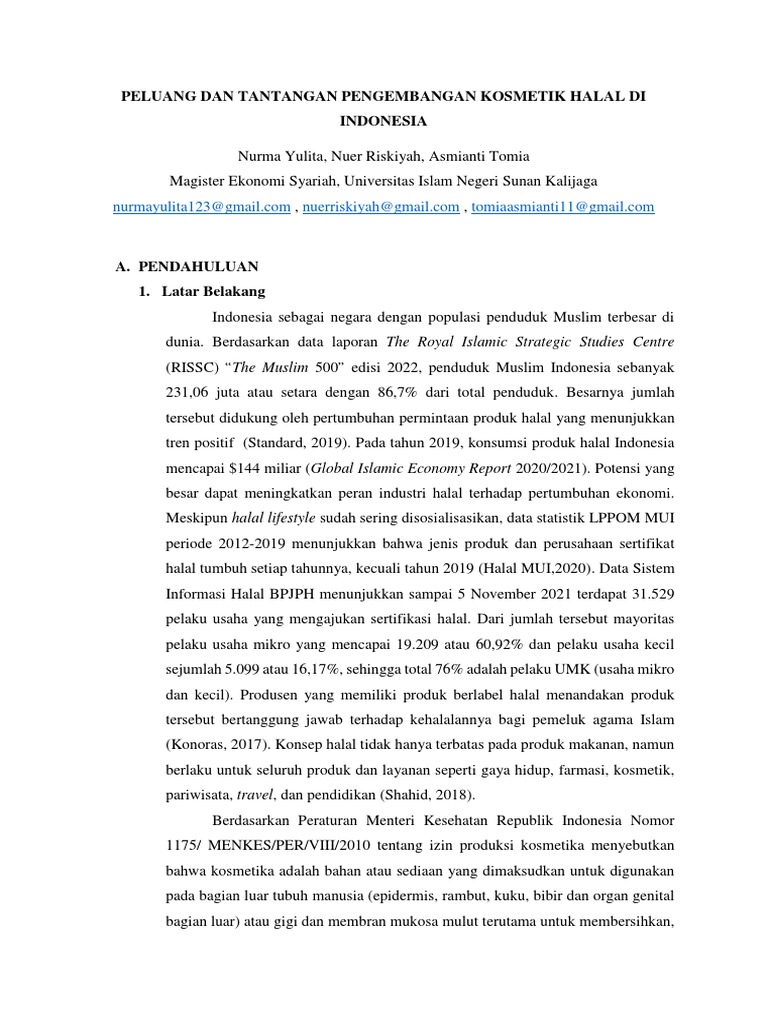 Uas - Pih - Halal Kosmetik | PDF | Kesehatan Holistik