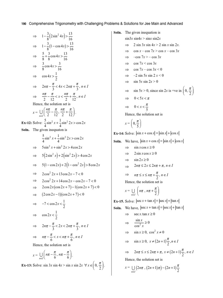 Greatest Positive Solution of Trigonometric Equation | PDF ...