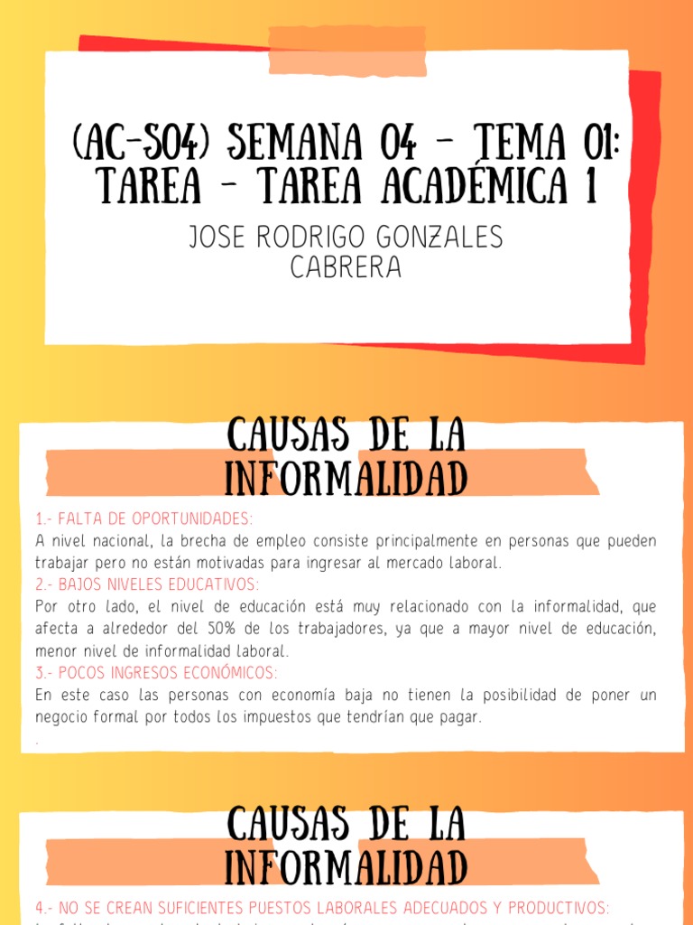 (AC-S04) Semana 04 - Tema 01 Tarea - Tarea Académica 1 | PDF