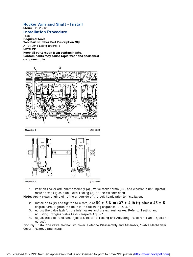 Rocker Arm and Shaft | PDF