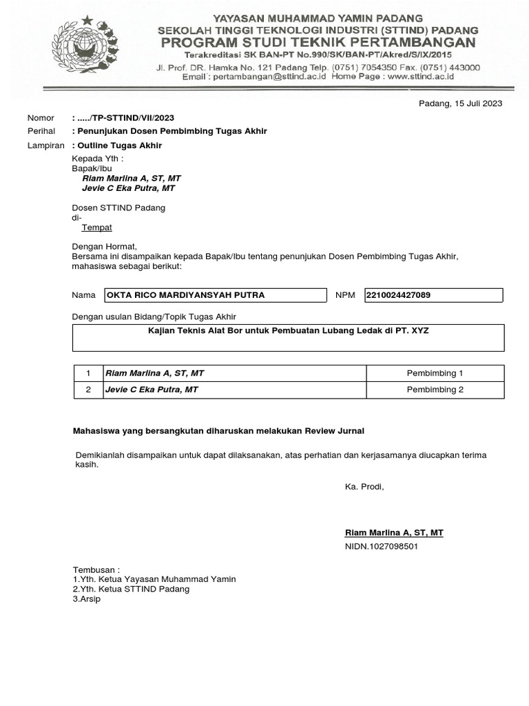 Kajian Teknis Alat Bor PT. XYZ | PDF