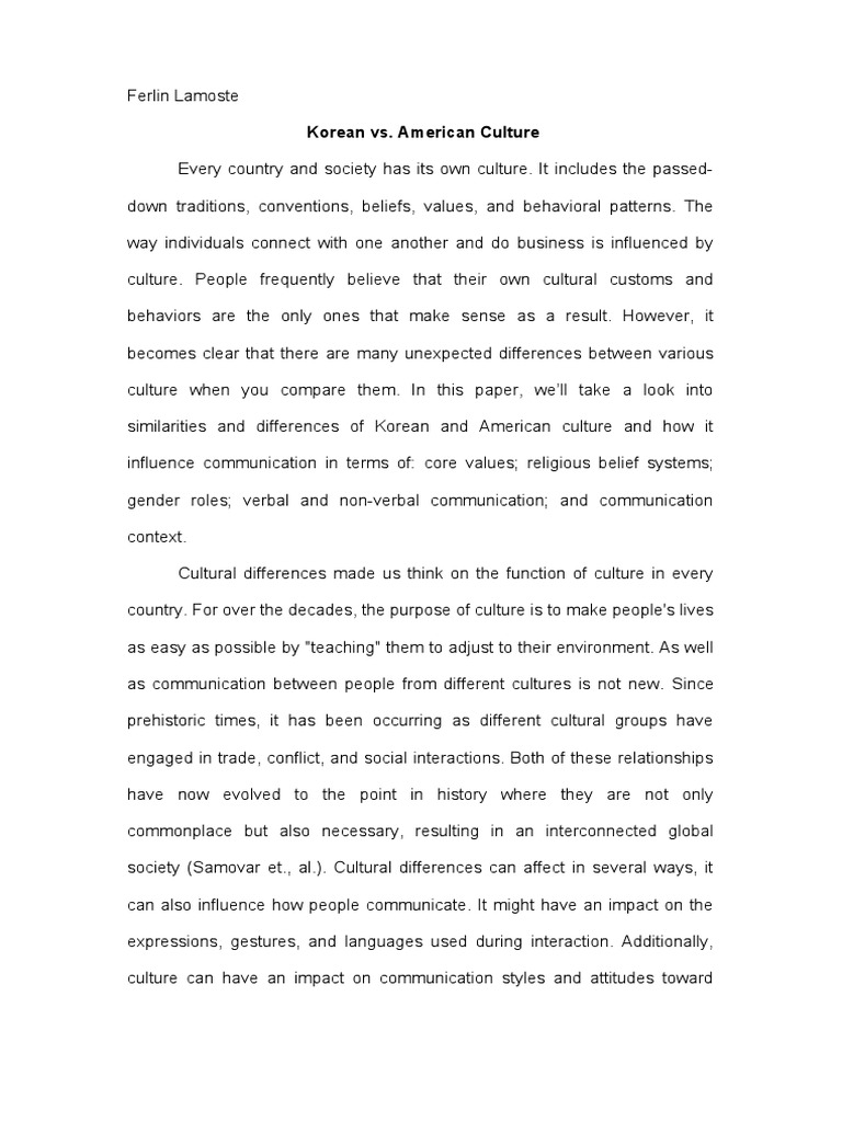 Ferlin Lamoste Compare and Contrast | PDF