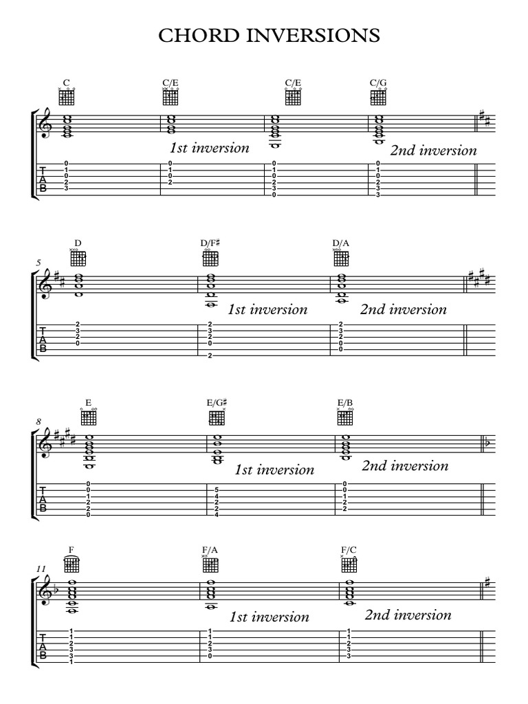 Chord Inversions | PDF