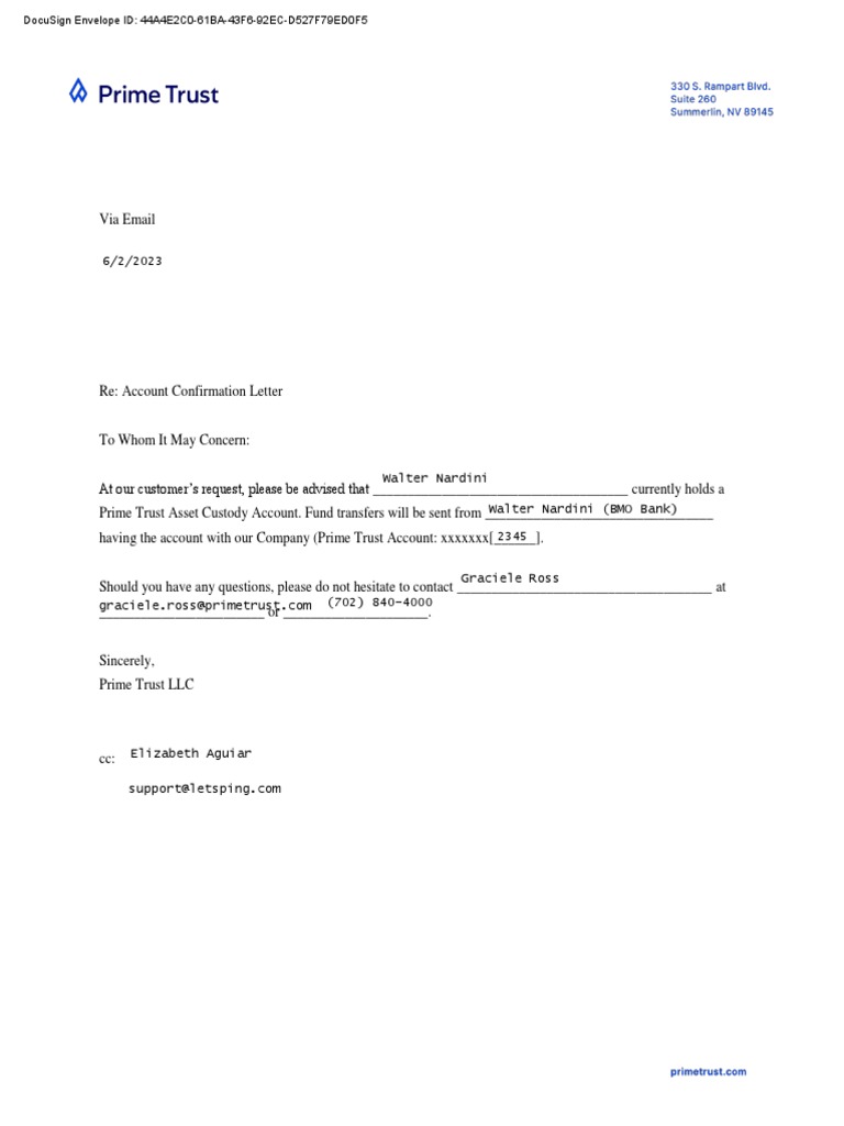 Account Confirmation Letter.docx (1) | PDF