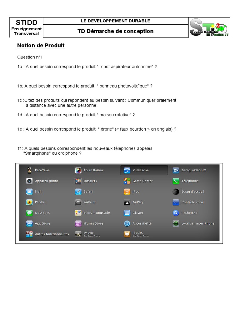 TD Démarche de Conception ELEVE - Copie | PDF | Affaires | Ordinateurs
