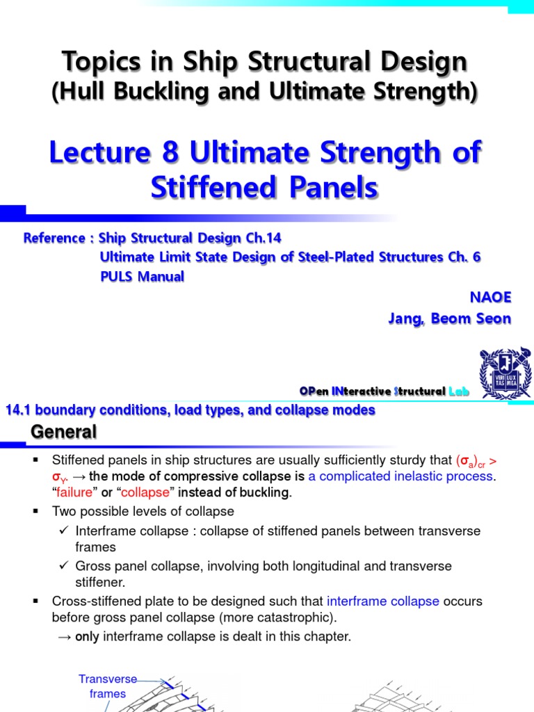 Lecture 08 Ultimate Strength of Stiffened Panels | Download Free PDF ...