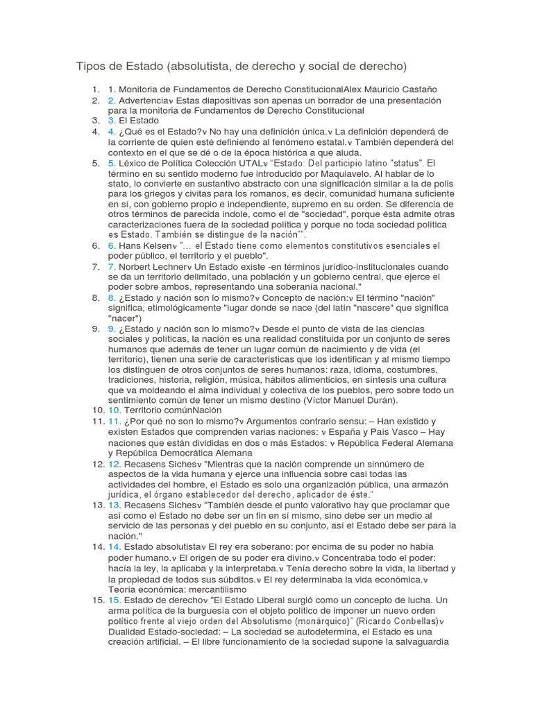 Tipos de Estado | PDF