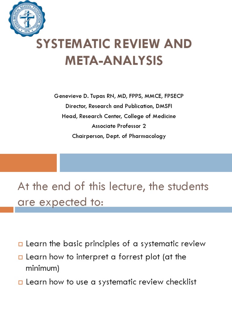Systematic Review and Meta Analysis 1 | PDF
