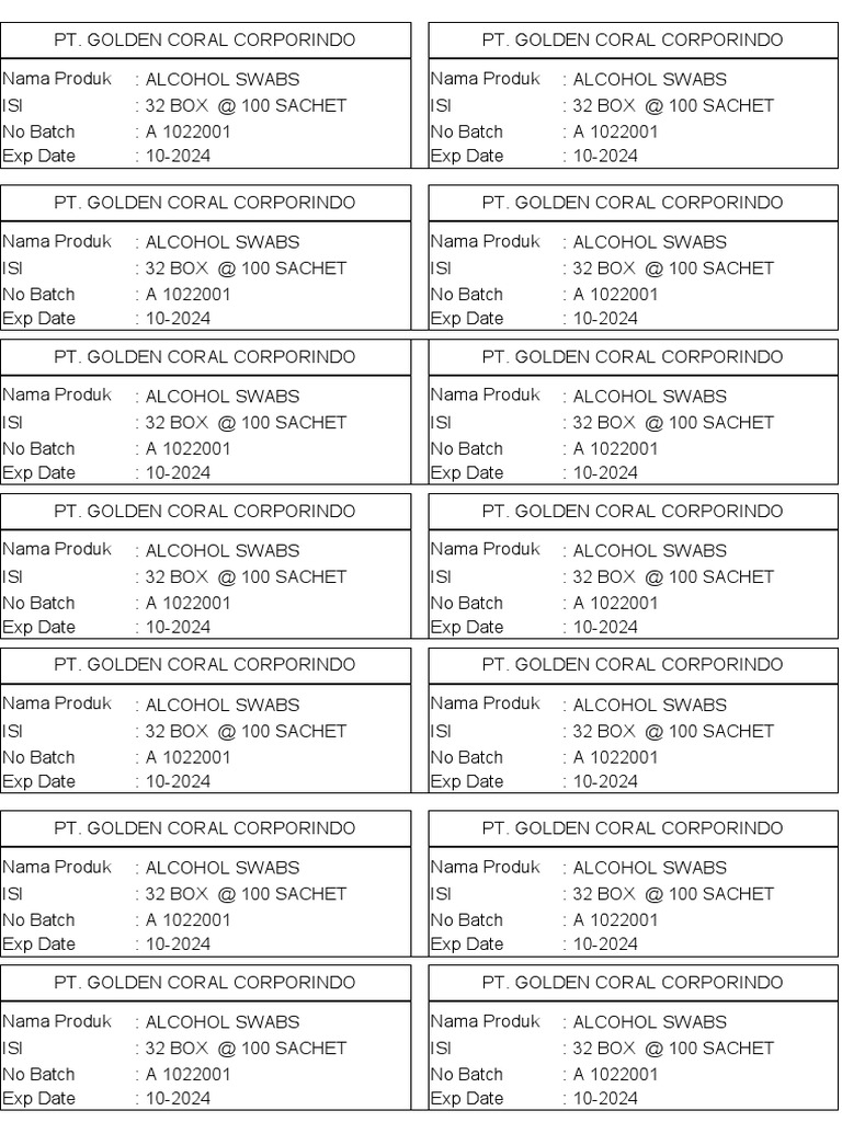 Etiket Master Box NEW | PDF