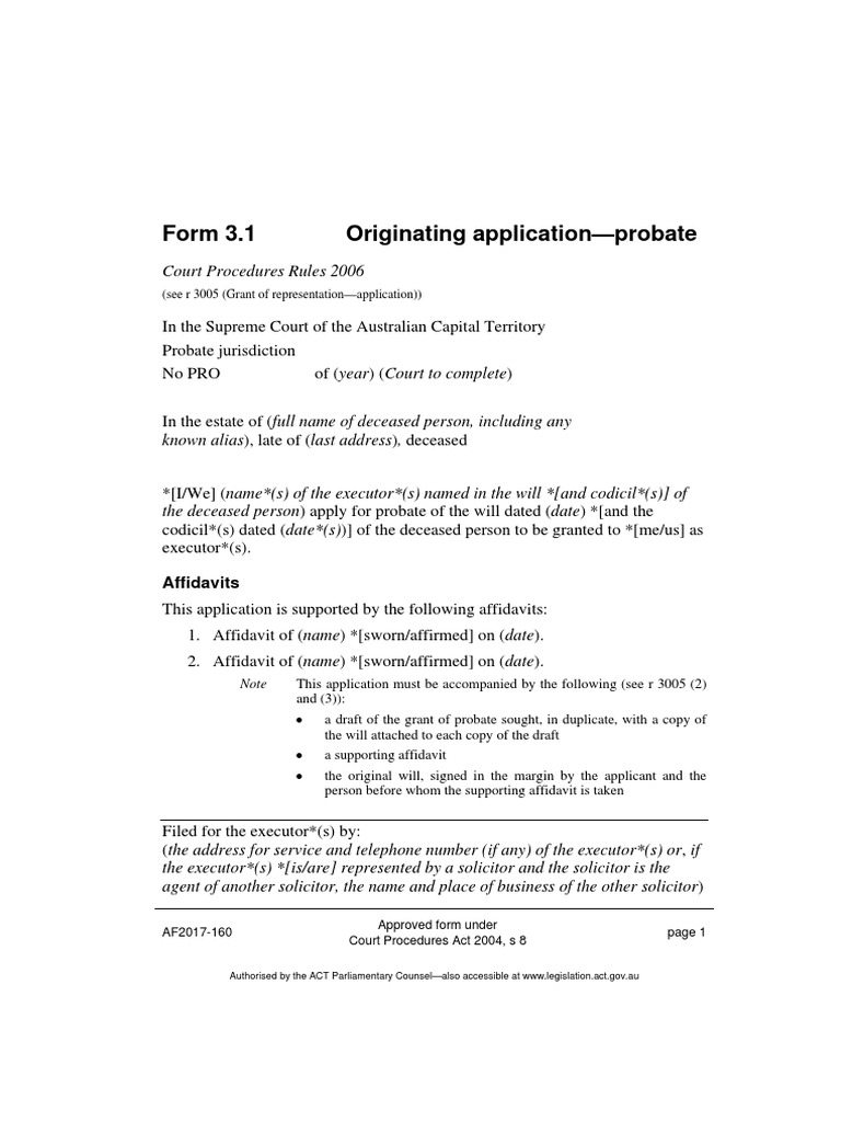 Probate Application Guide | PDF