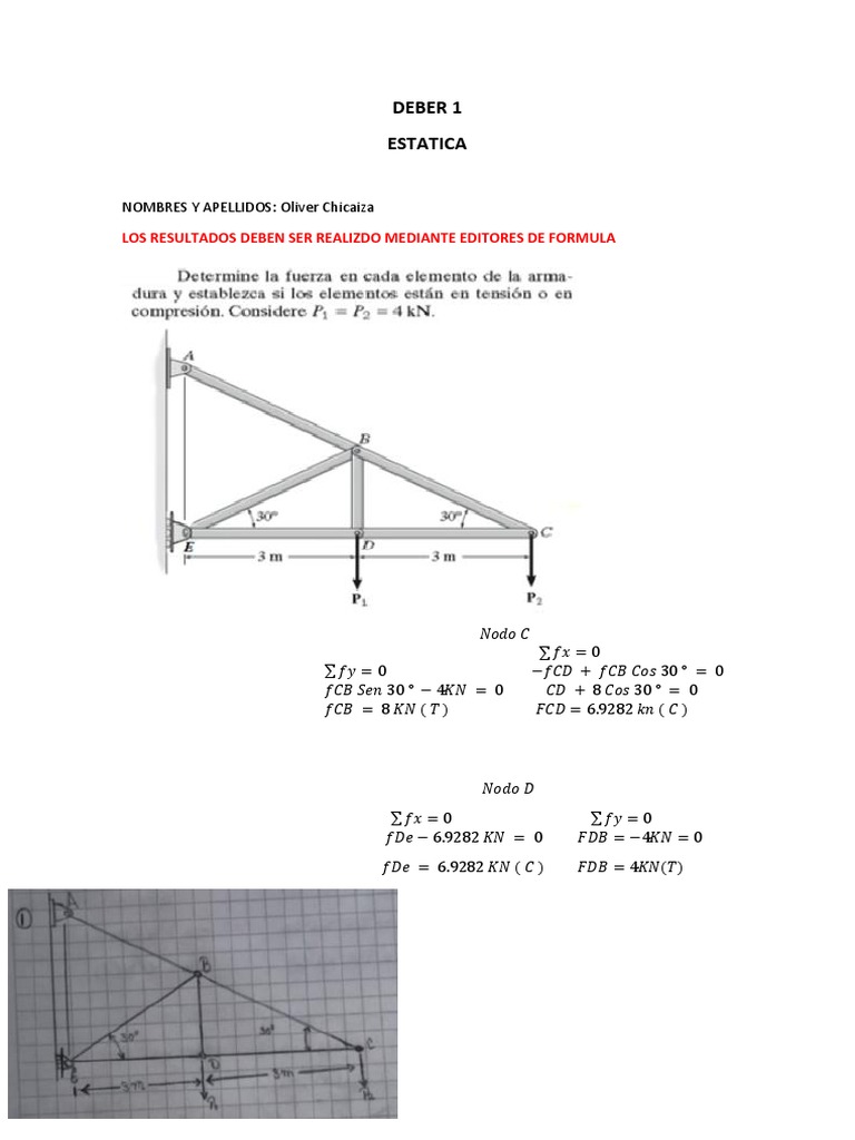 4.1.2 DEBER 1 Estatica (Autoguardado) | PDF