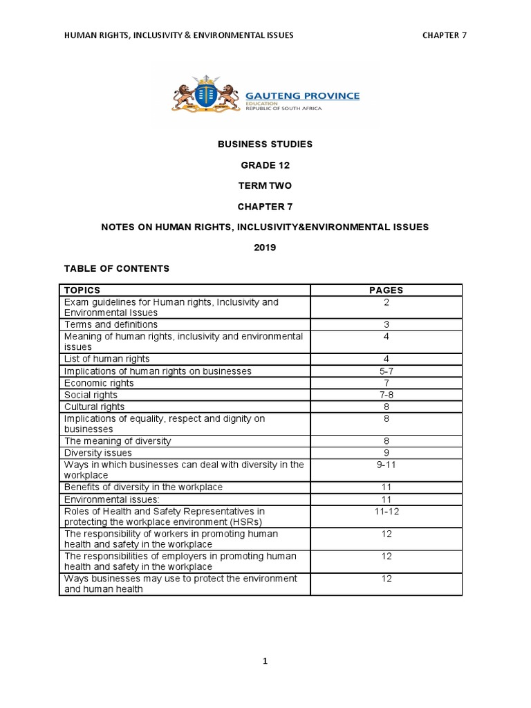 Grade 12 Business Studies Guide | PDF | Social Science