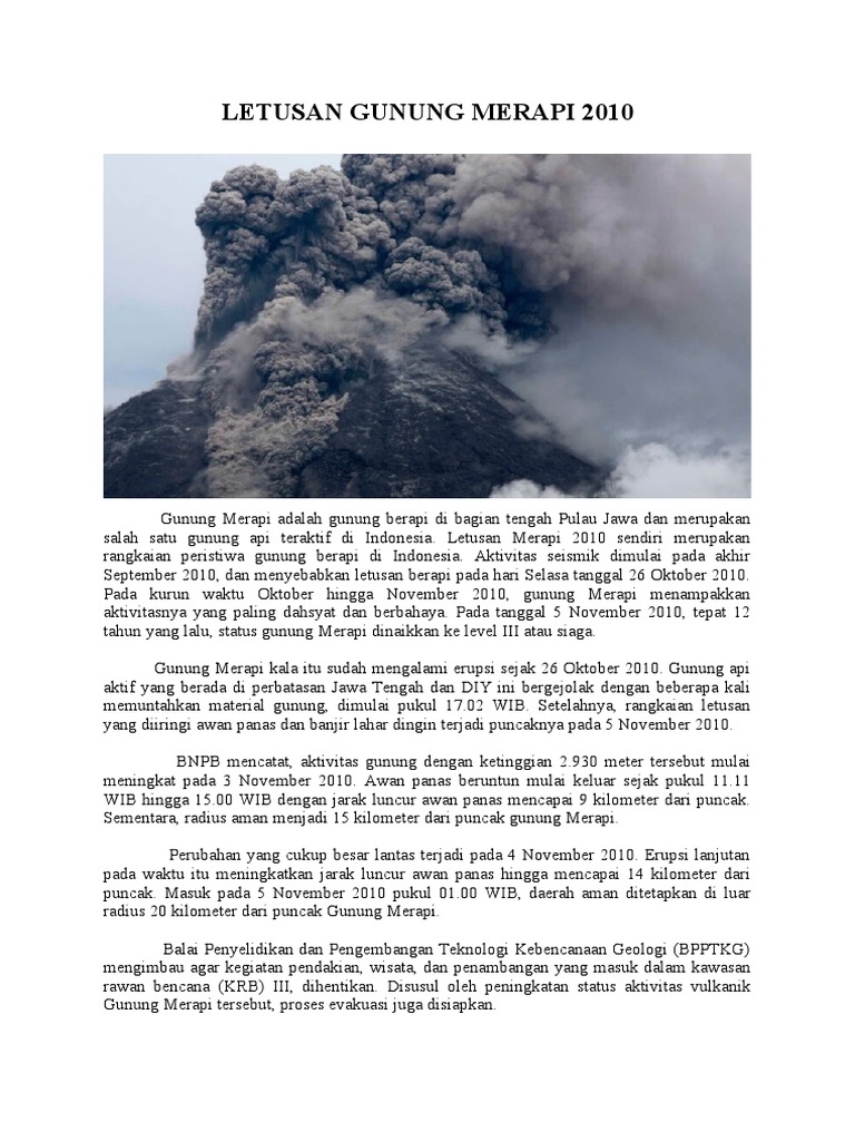 Letusan Gunung Merapi 2010 | PDF