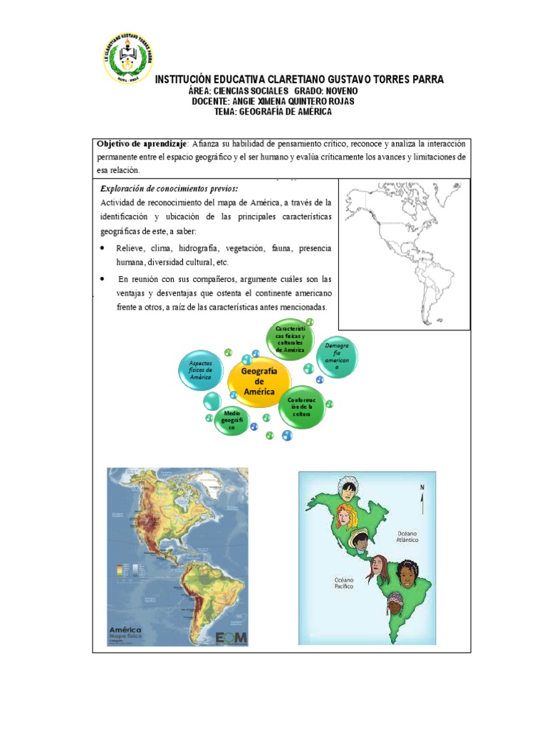 Guía Geografía de América | PDF | Américas | Andes