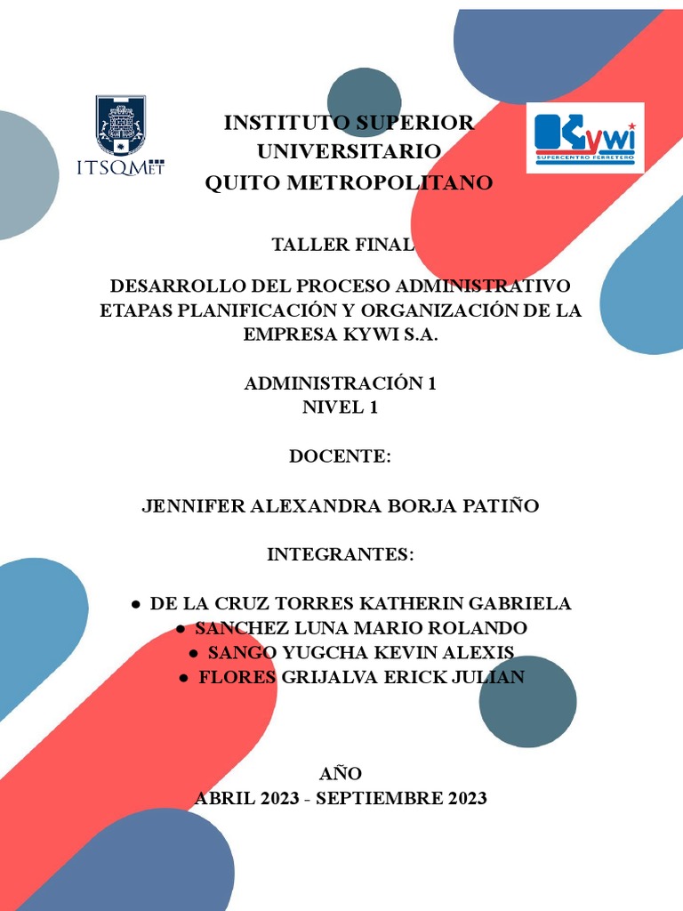 Taller Sobre La Empresa Kiwy | PDF