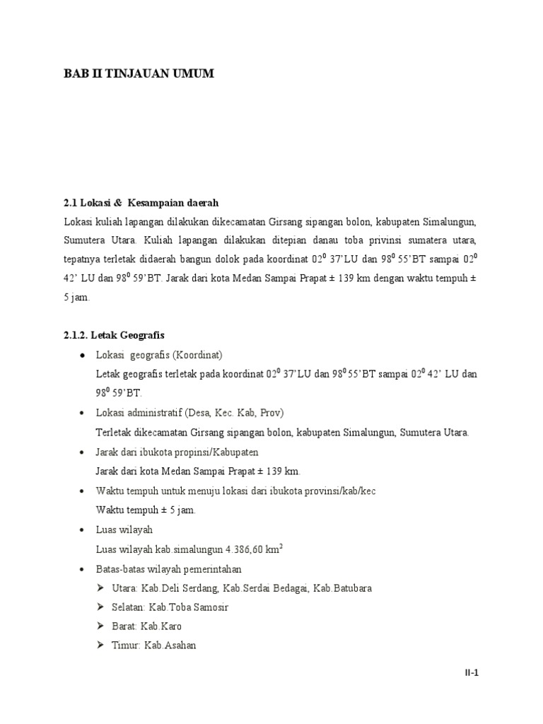 Bab Ii Tinjauan Umum | PDF | Sains & Matematika