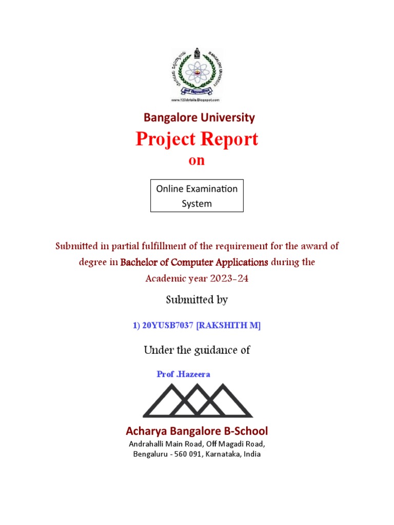 Online Exam Documentation Pdf Computers