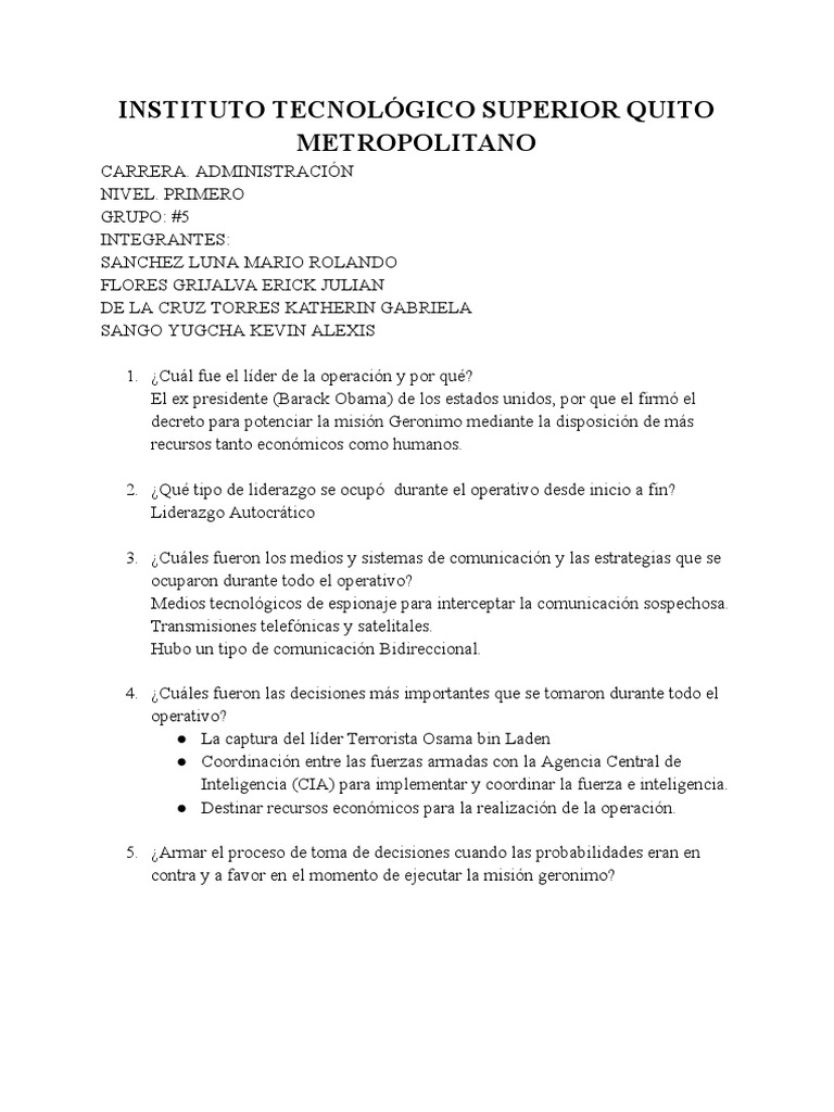 Tema de Video Geronimo | PDF