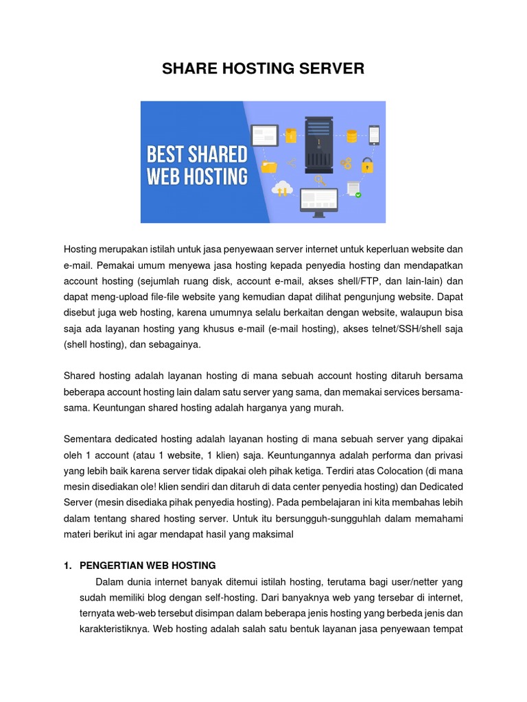 Share Panel Hosting - 01 | PDF | Komputer
