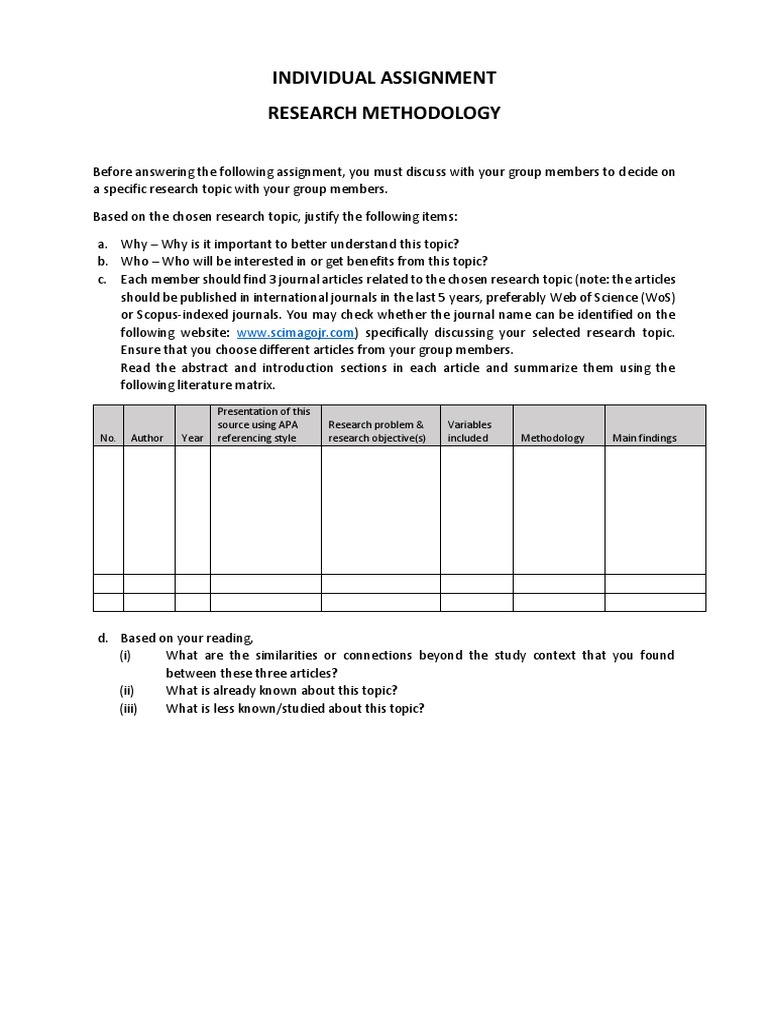 Individual Assignment | PDF