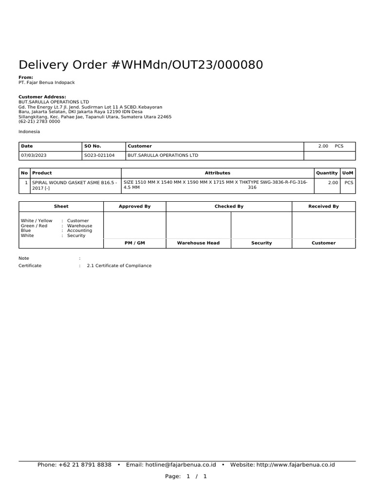 Delivery Slip-17 | PDF