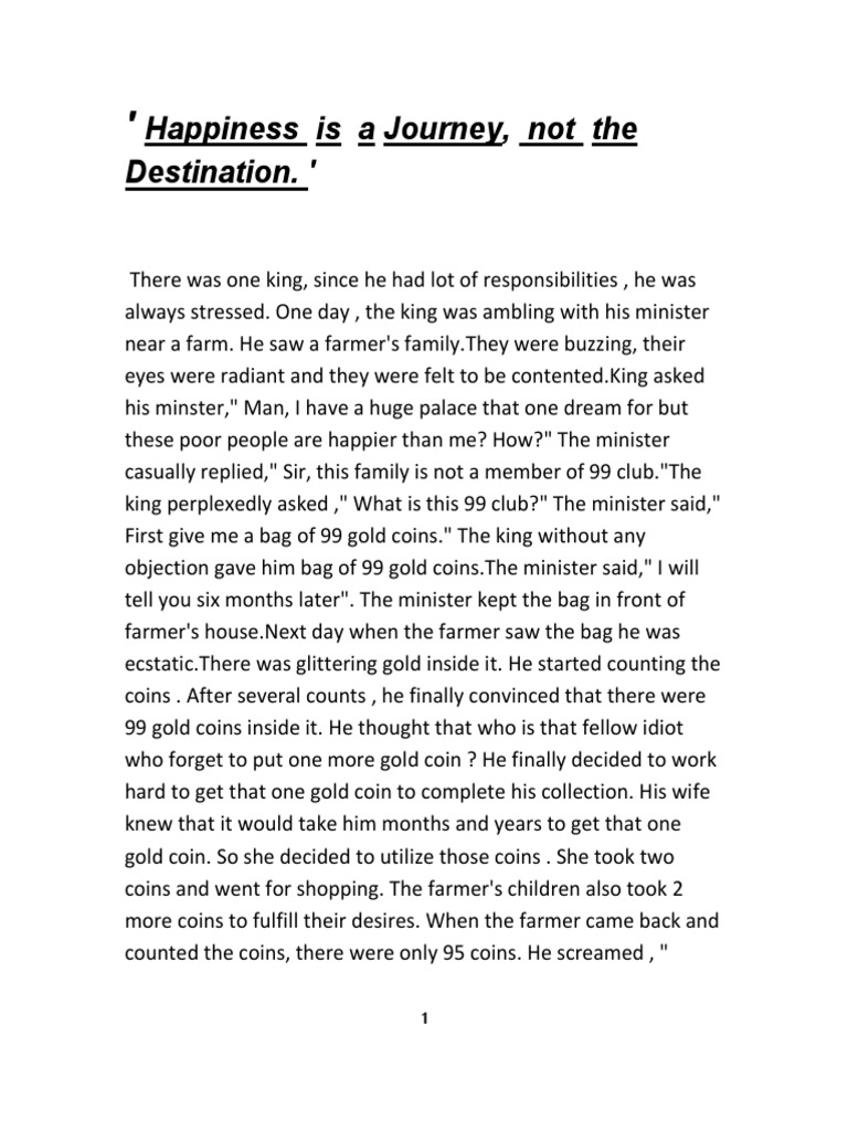 Happiness Is A Journey | PDF