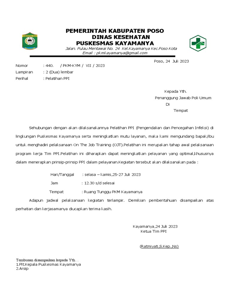 Surat Undangan Ojt Ppi Pdf