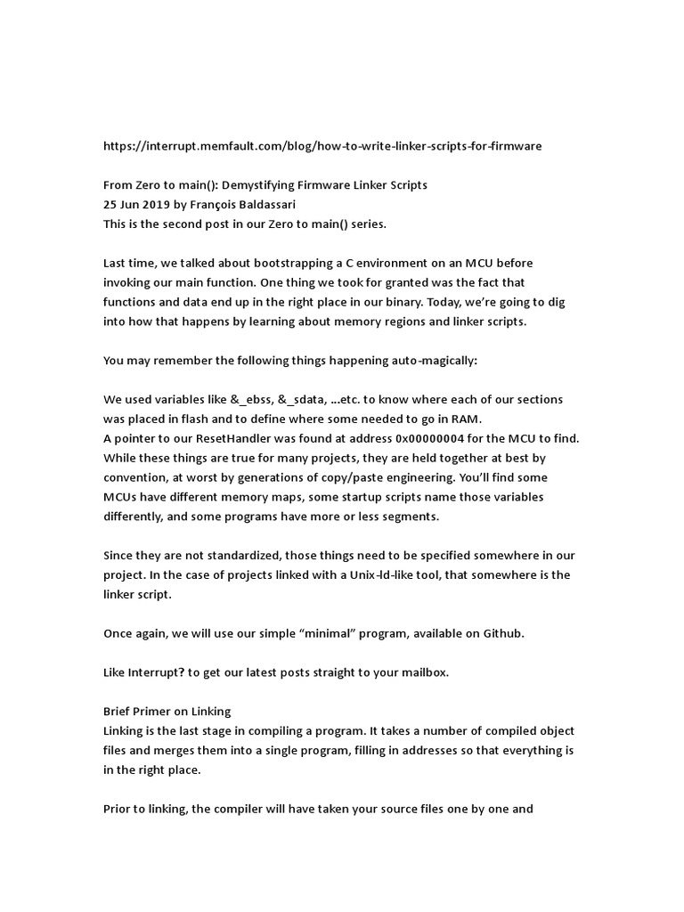 100 Linker Script Pdf
