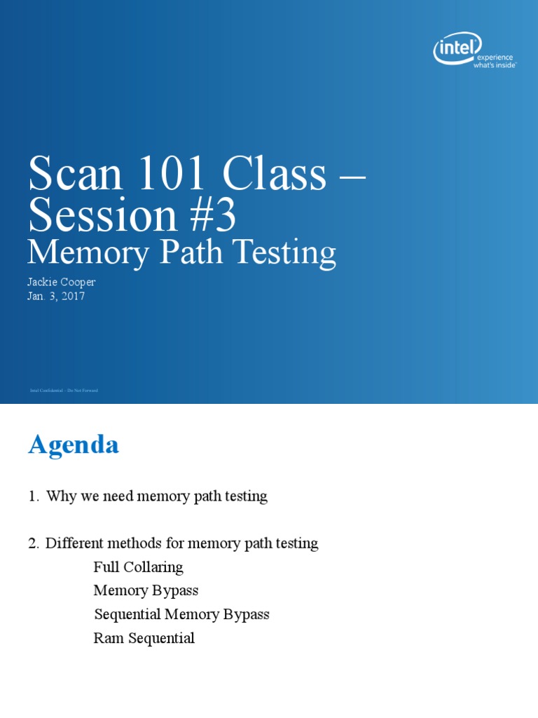 Scan Training Class 3 - Memory Path Testing | PDF