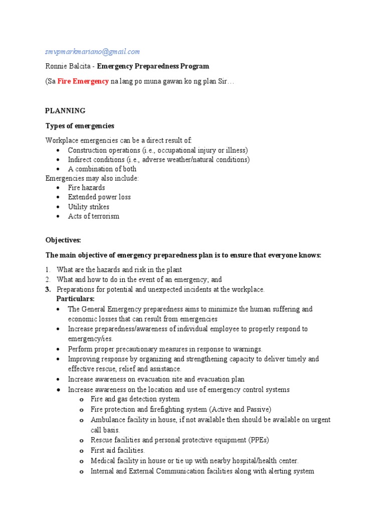 Emergency Preparedness | PDF | Emergency Evacuation | Emergency