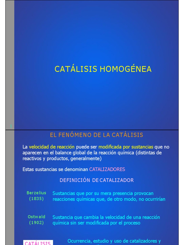 Catalisis Homogenea | PDF