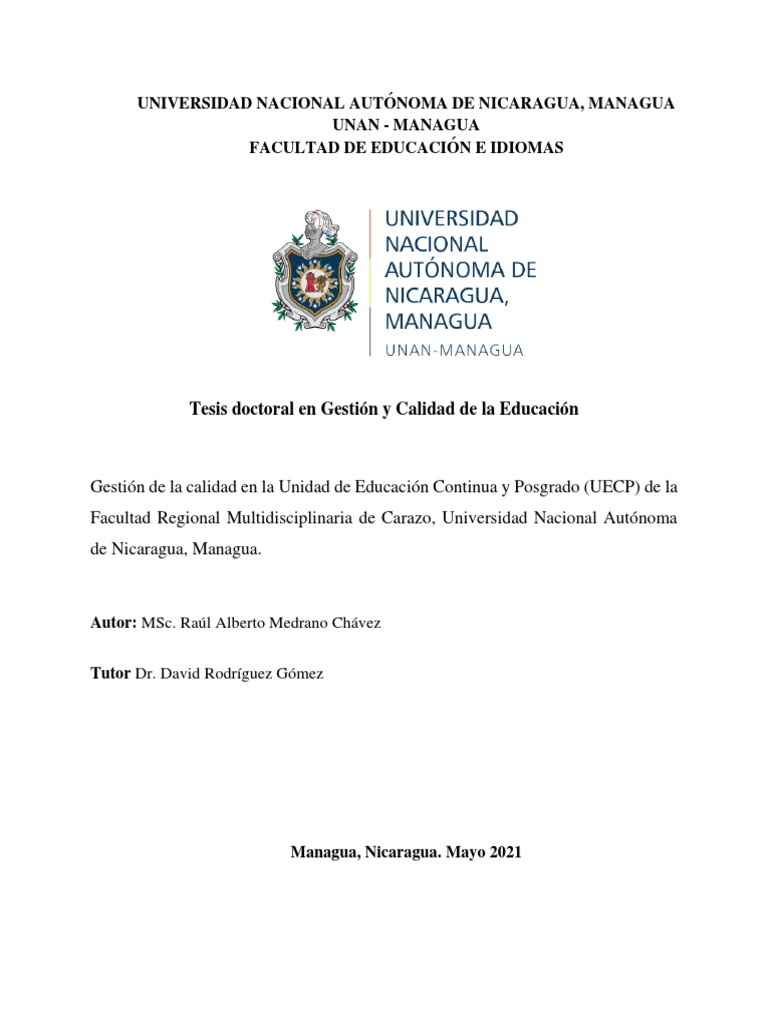Gestión Calidad Educativa en UECP | PDF | Crecimiento personal y ...