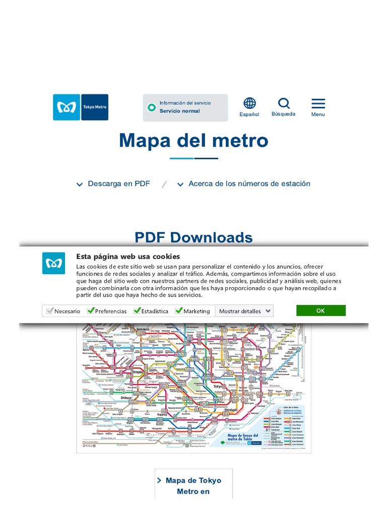 Tokyo Metro - Mapa Del Metro | PDF