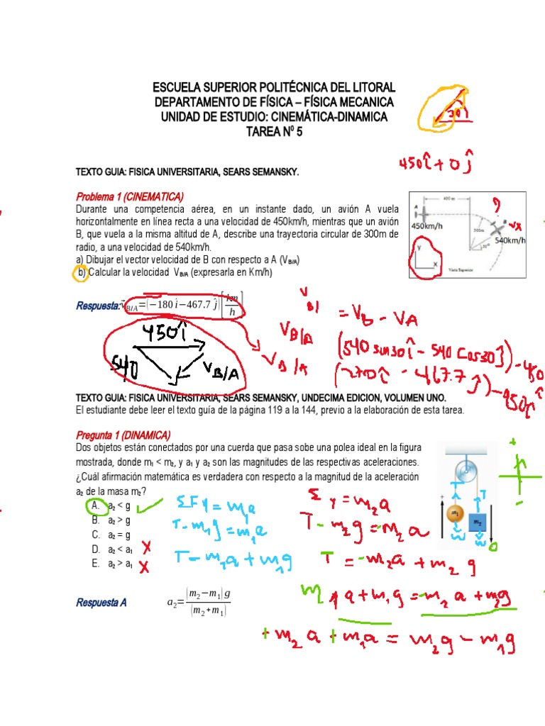 Tarea 5 Cinematica Dinamica 2 | PDF