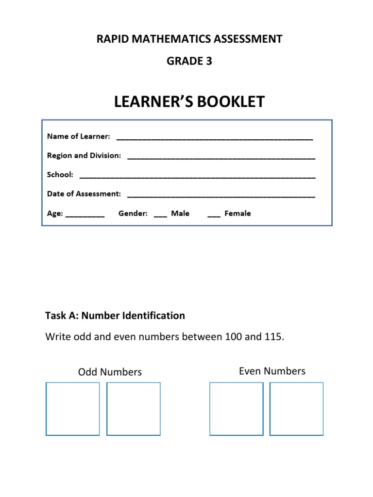 RMA Grade-3 Learner S-Booklet 13-June-2023 | PDF