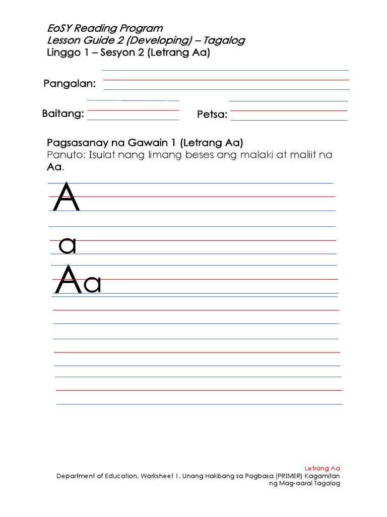 Tagalog DEVELOPING WK1S2 | PDF