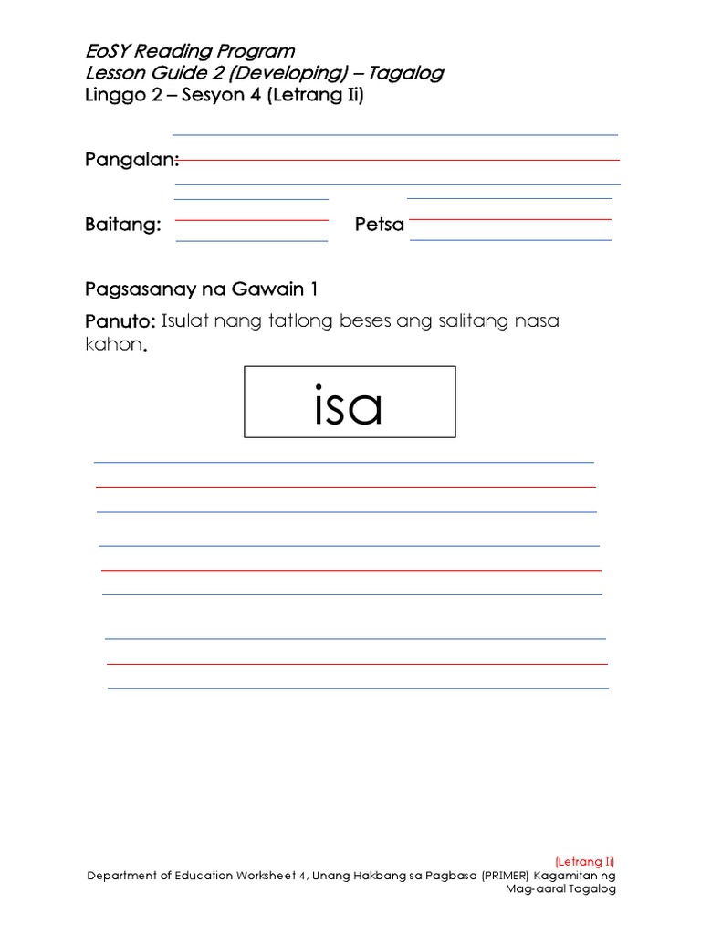 Tagalog Developing Wk2s4 | PDF