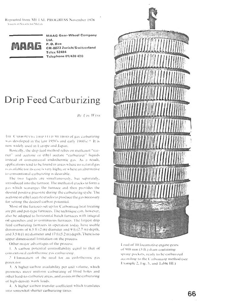 Drip Feed Carburizing | PDF | Gases | Carbon