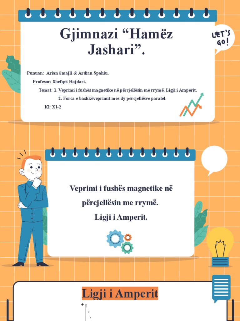 Arian Smajli Fizikë- Ligji i Amperit. Kl; XI | PDF